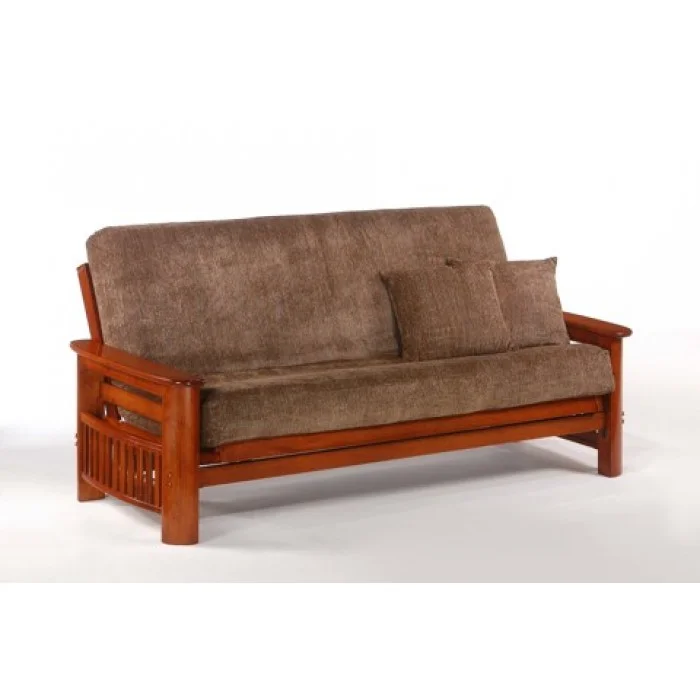 Portofino Cherry Complete Futon Sofa Queen Size The Futon Company